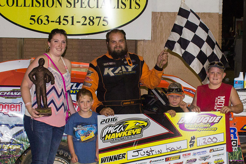 Kay wins second straight Hawkeye Dirt Tour feature, Dubuque has 40 IMCA ...