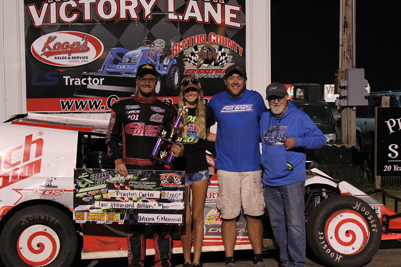 Carter is speedy in IMCA SportMod win at Benton County Urbana Five ...