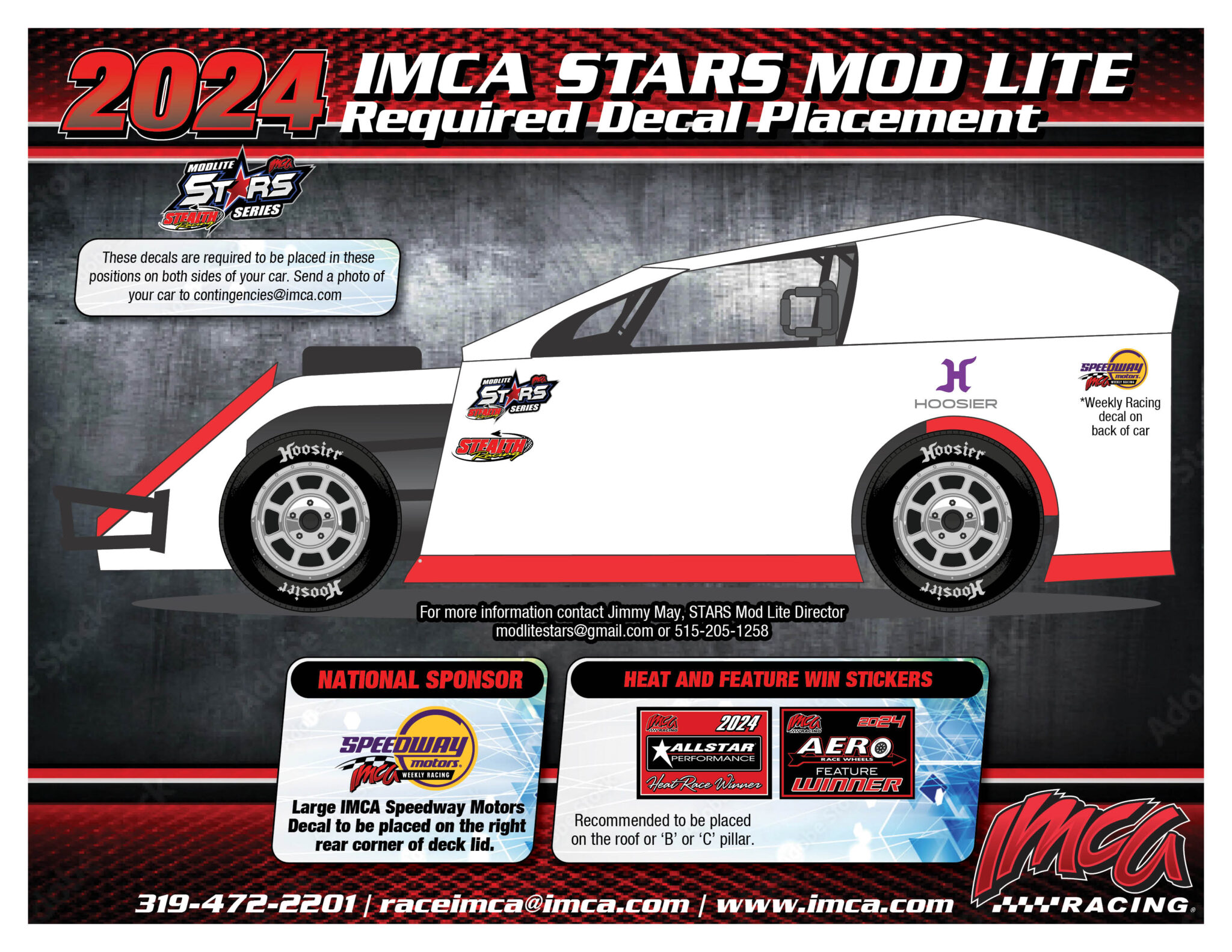 Mod Lite Decal Placement - IMCA - International Motor Contest Association