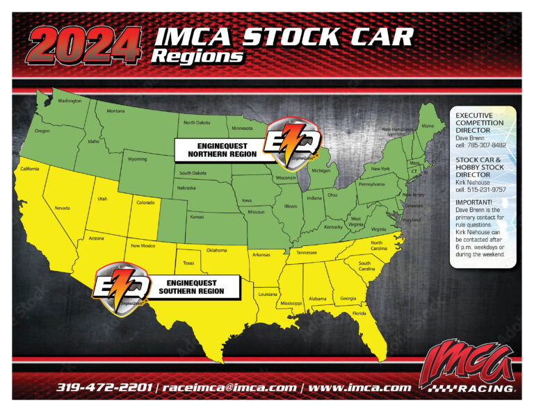 Stock Car Decal Placement - IMCA - International Motor Contest Association