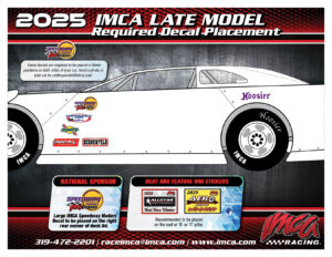 Late Model Decal Placement - IMCA - International Motor Contest Association
