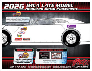 Late Model Decal Placement - IMCA - International Motor Contest Association
