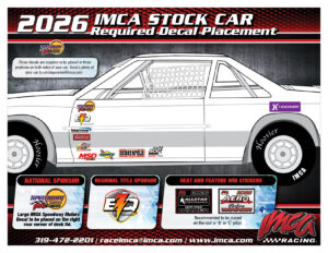 Stock Car Decal Placement - IMCA - International Motor Contest Association