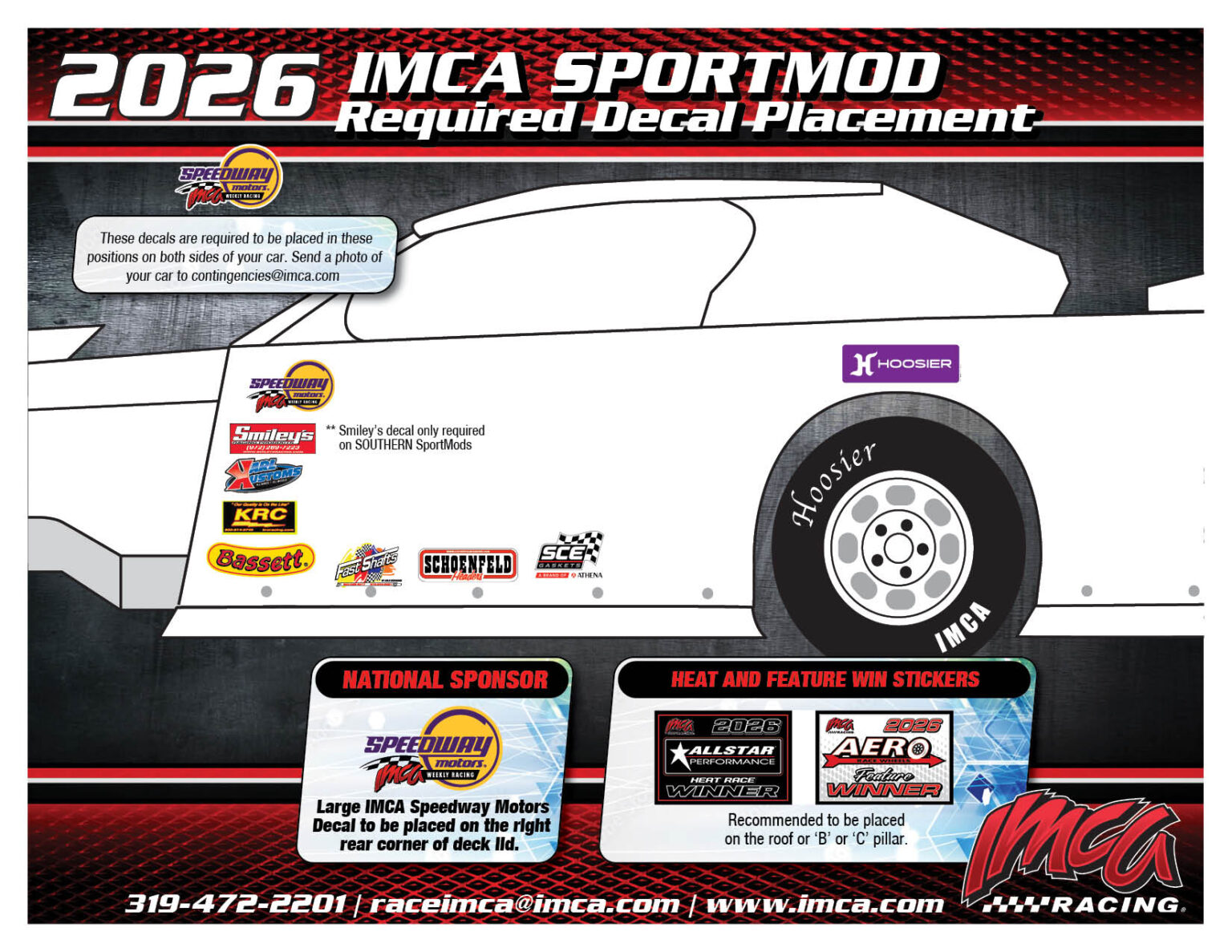 SportMod Decal Placement - IMCA - International Motor Contest Association
